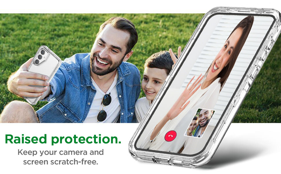 Amazon.com: AICase for Samsung Galaxy S24/S25 Case Clear,Heavy Duty Durable 3-Layer [Not ...