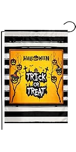 Amazon.com : Double Sided Scary Pumpkin Flag - 3x5 Outdoor Banner for ...
