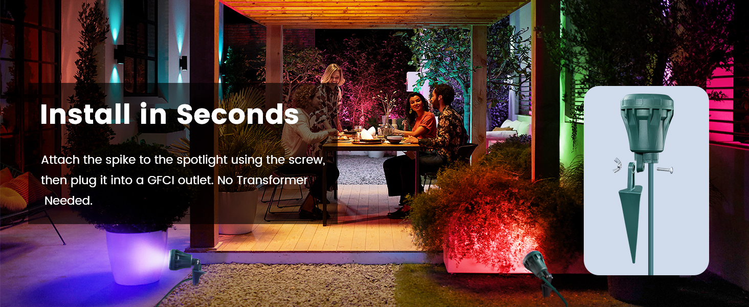 SURAIELEC Halloween Spotlights Outdoor, 800 LM Waterproof LED Stake ...