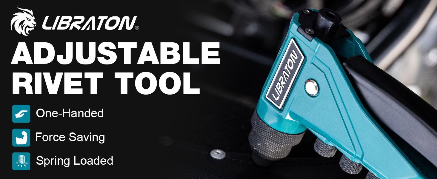 Amazon.com: LIBRATON Heavy-Duty Rivet Gun, Pop Rivet Gun Set, Professional Hand Riveter, Manual ...