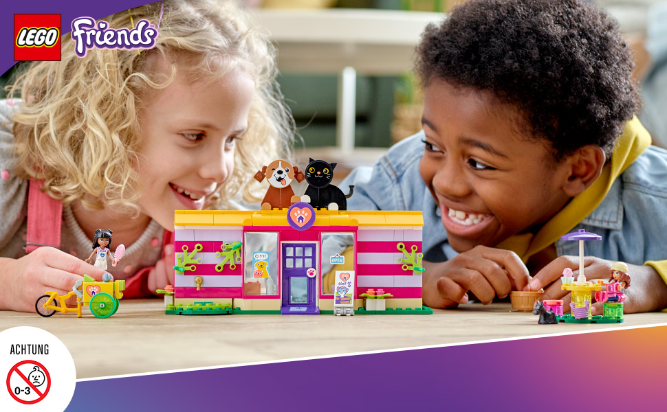 LEGO 41699 Friends Tieradoptionscafé, Heartlake City Spielset mit ...