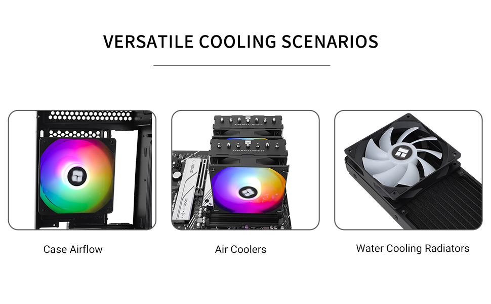 Amazon.com: Thermalright TL-C12C-S CPU Fan 120mm ARGB Case Cooler Fan, 4pin PWM Silent Computer ...