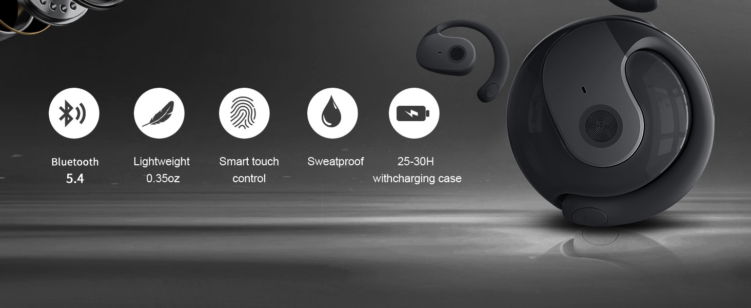 Amazon.com: Ows Hanging Earphones 5.4 Bluetooth , Air Conduction ...