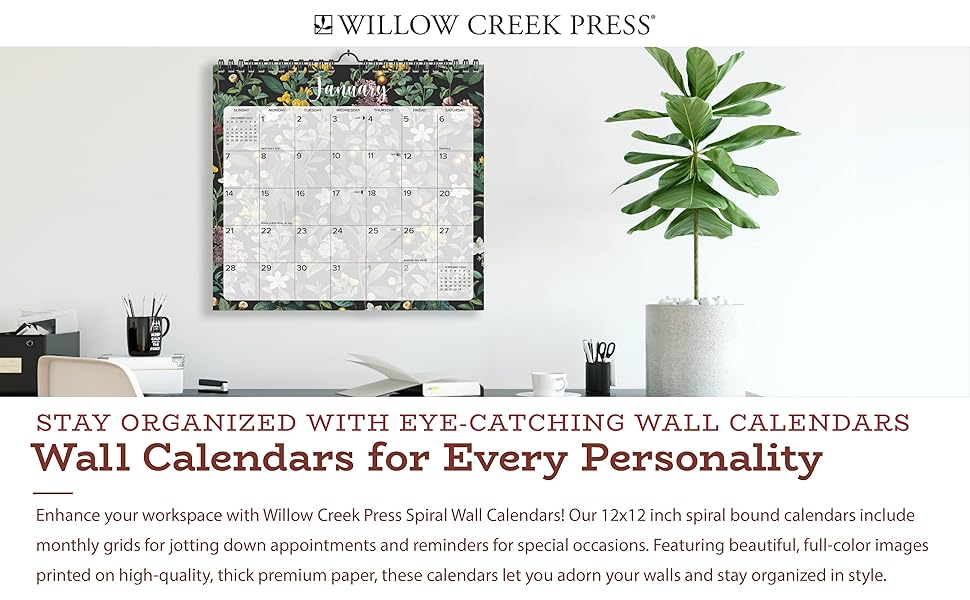Amazon.com: Willow Creek Press Pinky Pear 2024 12" x 12" Spiral Wall Calendar : Willow Creek ...