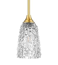 SADUENFR 2 Pack Glass Pendant Lights Kitchen Island Gold Vintage ...