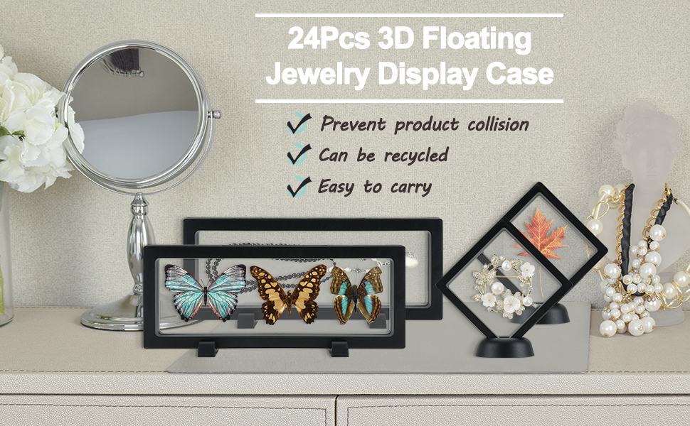 Amazon.com: 3D Floating Display Case, Transparent Film Jewely Storage Box, Black Challenge Coin ...