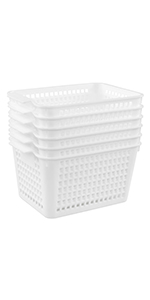Amazon.com: Fiazony 6-Pack Plastic Storage Trays Basket, Organization ...