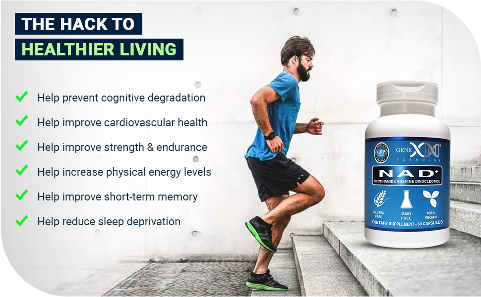 Amazon.com: Genex NAD+ 250mg Serving 60 Capsules Nicotinamide Adenine Dinucleotide (Actual NAD+ ...