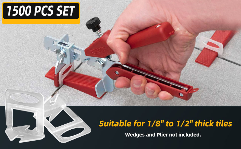 GRAUERHUND 1/16” Tile Leveling System Spacers 1500 PCS Tile Leveling ...