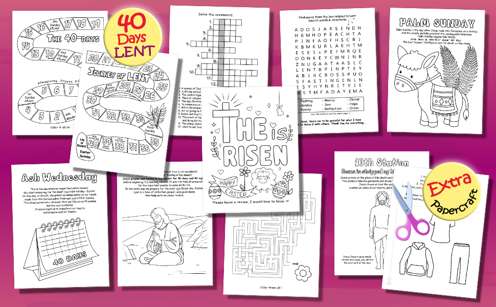 Catholic Lent Activity Book for Kids: Christian Activities with ...