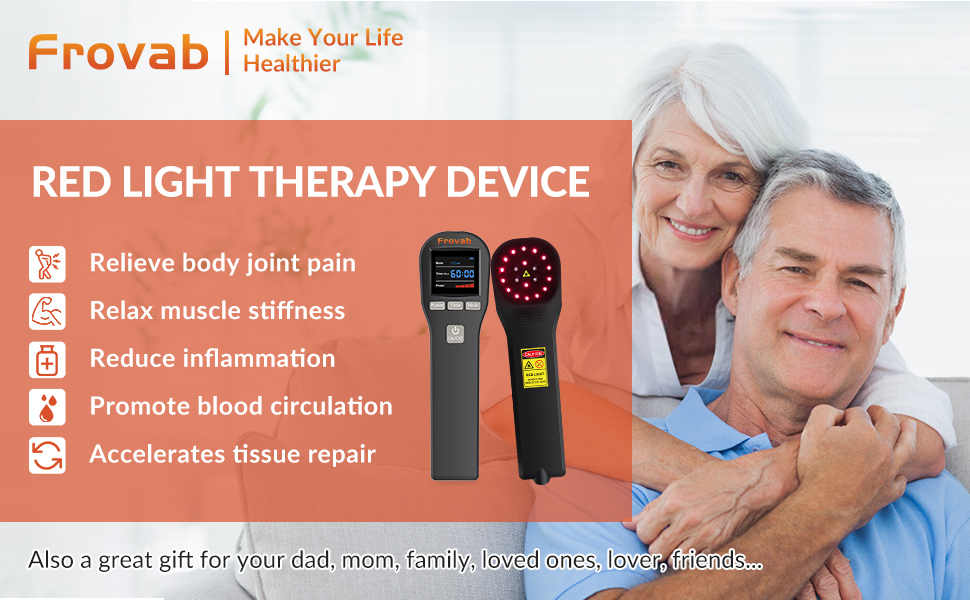 Amazon.com: Handheld Red Light Therapy Device 4x808nm+16x650nm Two Wavelengths Near-Infrared ...