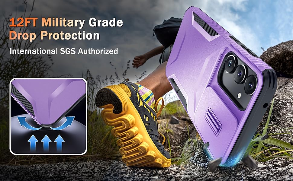 Amazon.com: LATVIN for Samsung Galaxy A16 5G Case with 1 Screen Protector, Built-in Slide Camera ...