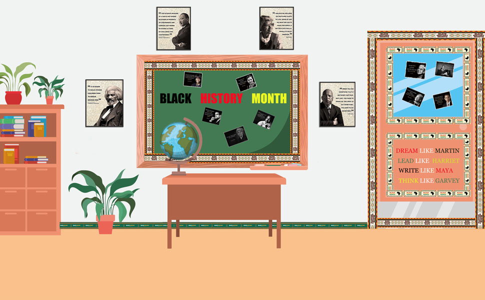 Amazon.com : 98 Feet Black History Month Bulletin Board Border ...