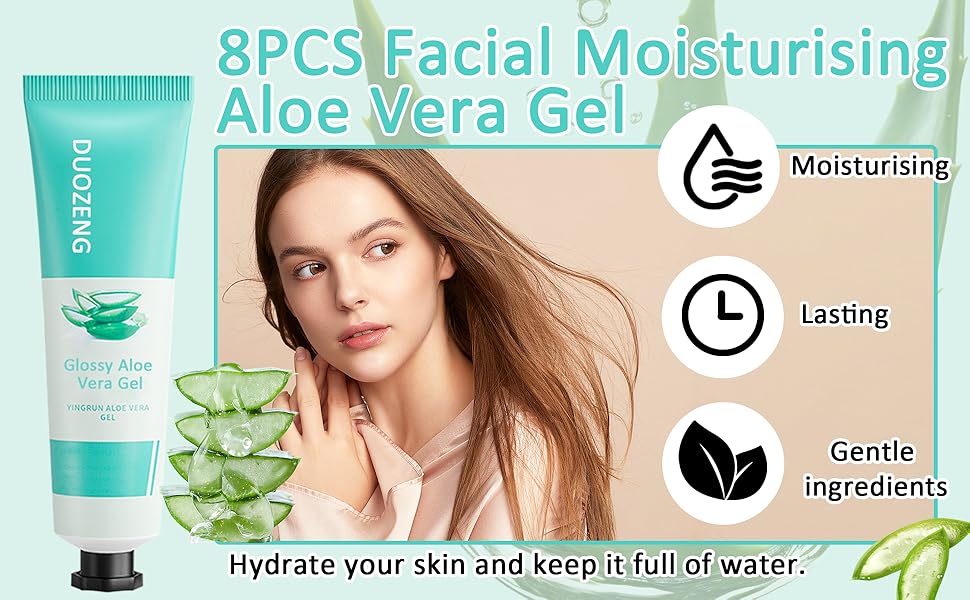 Amazon.com : 8PCS Aloe Vera Gel for Face,Hydrating Refreshing Aloe Vera Gel for Sunburn Relief ...