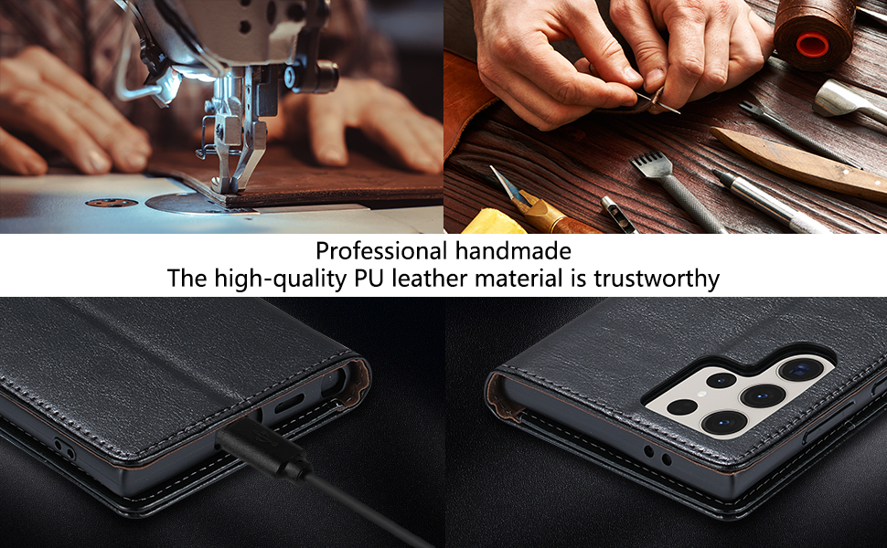 Amazon.com: ZZXX for Samsung Galaxy S23 Ultra Wallet Case with [RFID Blocking] Card Slot Stand ...