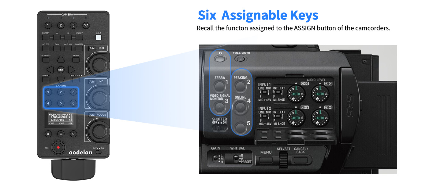 Amazon.com: Wireless and Wired Remote Commander & Lanc Camera Zoom Controller for Sony – Focus ...