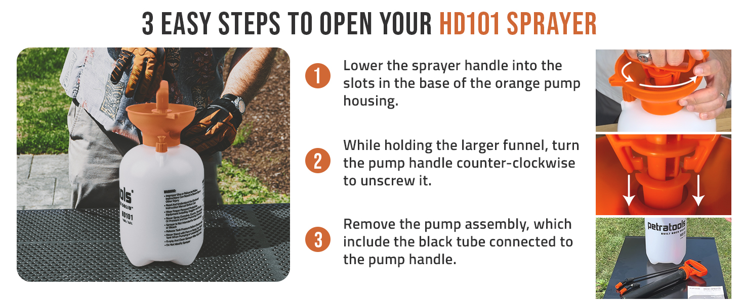 Amazon.com : Petratools 1 Gallon Pump Sprayer – HD101 Garden Sprayer for Weeds, Lawn Care ...