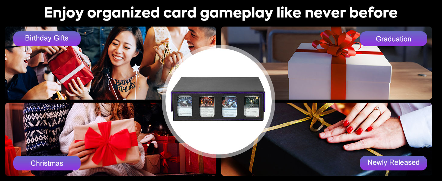 Amazon.com: Moko Card Storage Box - 3000+ MTG Deck Box, 24 Colorful Dividers, Commander Card ...