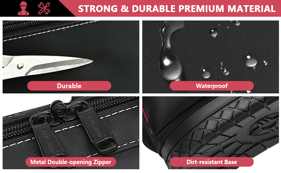 DOSUKE Tool Backpack Bag Heavy Duty, Wide Mouth Electrician Backpack for Men, Durable HVAC Tool ...