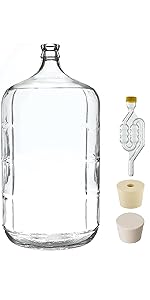 Amazon.com: North Mountain Supply Narrow Mouth Glass Demijohn/Carboy ...