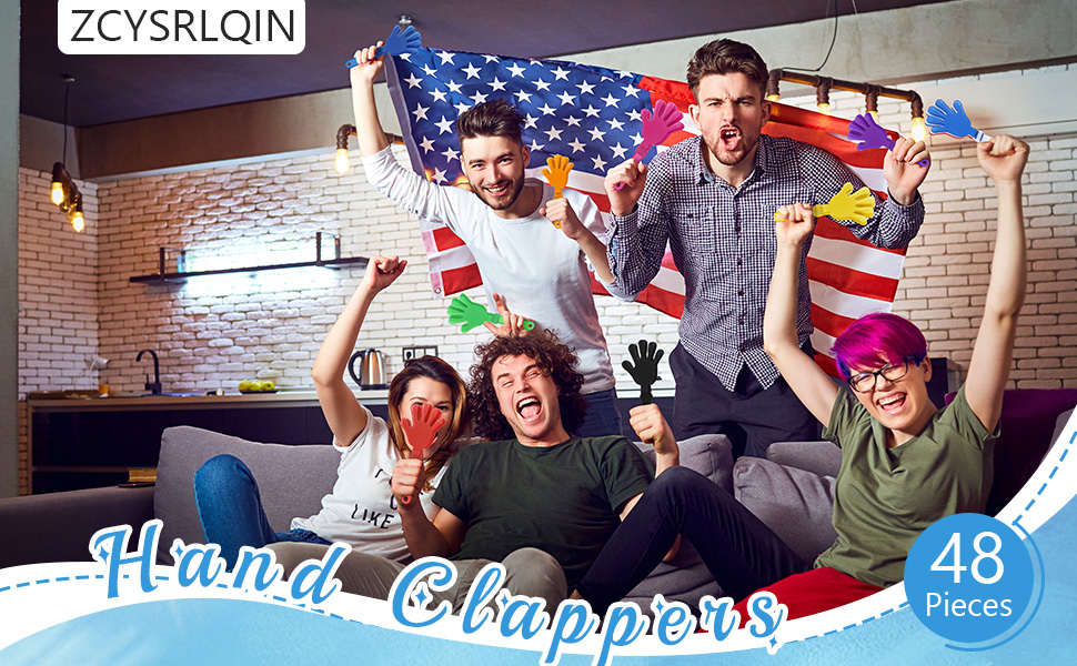 Amazon.com: ZCYSRLQIN 48 Pieces Royal Blue Hand Clappers 7.5 Inch Clappers Noisemakers Noise ...