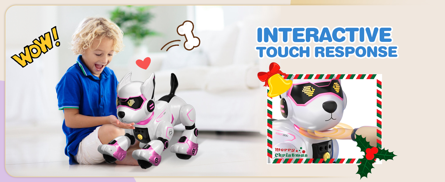Amazon.com: HBUDS Robot Dog Toys for Kids, Remote Control Dog Robot, Voice & Touch Control ...