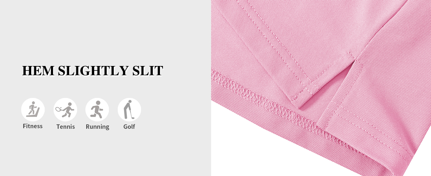 Amazon.com: MoFiz Pink Golf Shirts for Women Quick Dry Womens Golf Polos Dry Fit Tennis Running ...