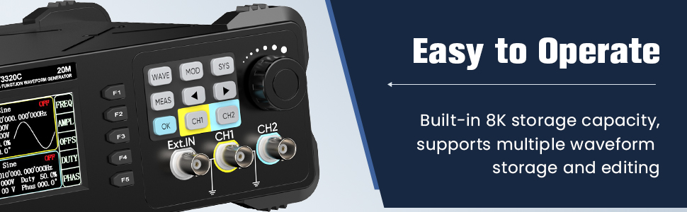 20MHz DDS Signal Generator Counter, Seesii 2.4Inch LCD Display High Precision 200MSa/s 13 Bit ...