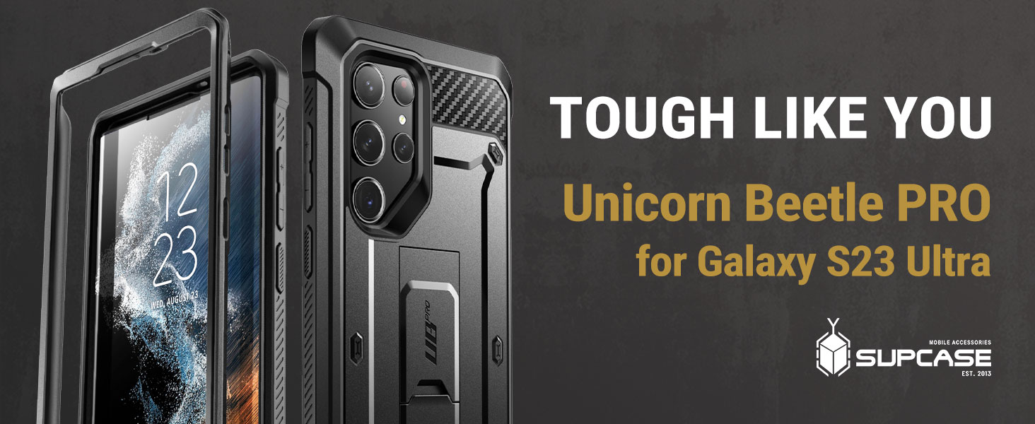 Amazon.com: SUPCASE for Samsung Galaxy S23 Ultra Case with Stand (Unicorn Beetle Pro), [Built-in ...