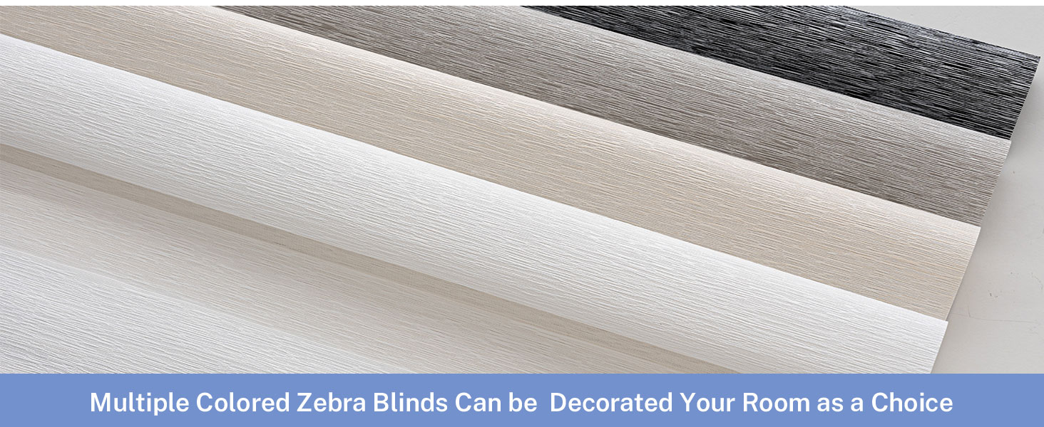 UrMoon No Drill Day and Night Roller Blinds, No Tools Cordless Zebra ...