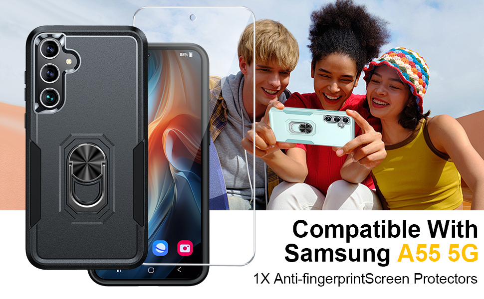 ANTSHARE for Samsung Galaxy A55 5G Case,Samsung A55 5G Phone Case with [1*Tempered Glass Screen ...