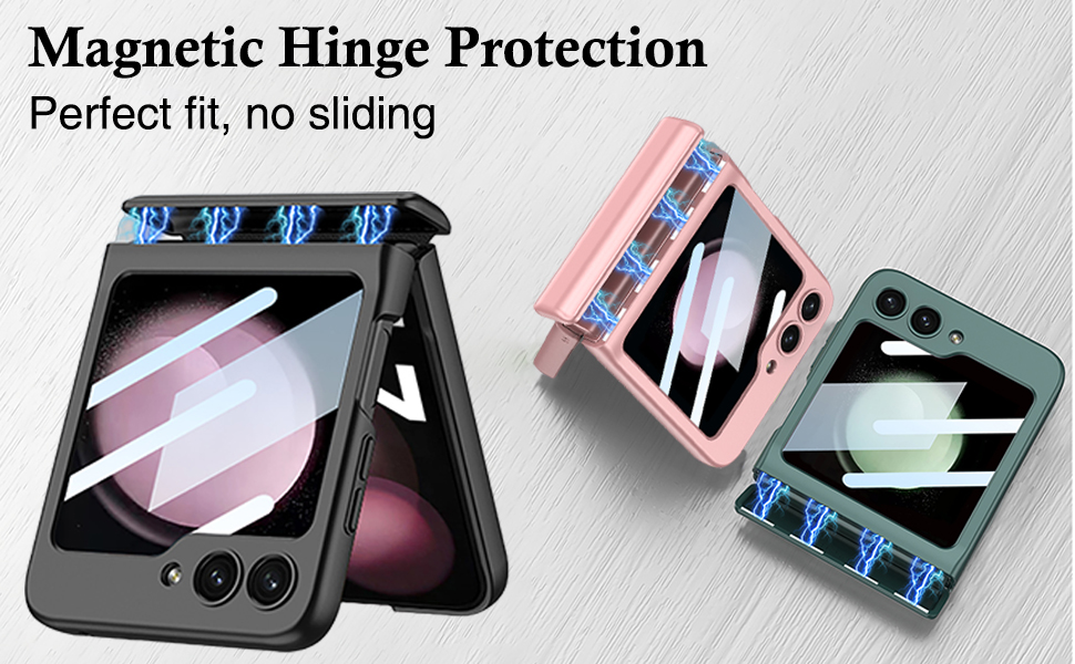 Amazon.com: STORMTAL for Samsung Galaxy Z Flip 5 Case, Hinge Protection, Built-in Screen ...