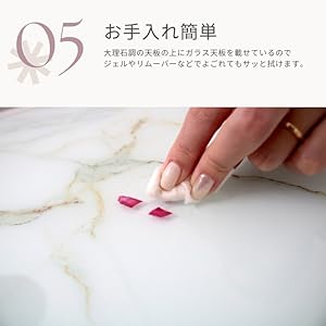 Amazon | サンニード 大理石調 ネイル ワゴン 幅33 チェスト キャビネット キャスター付き 木製 GNW-3377-WH | 机 | 文房具・オフィス用品