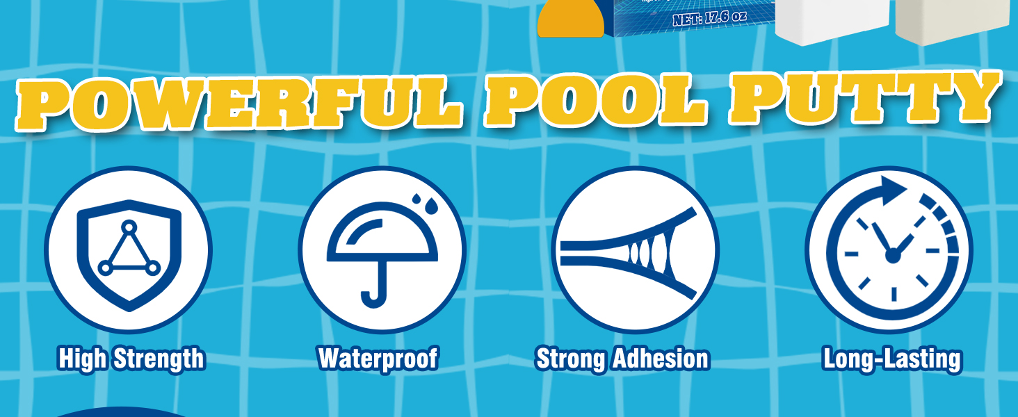 Amazon.com : Epoxy Putty, 17.6 oz. Pool Putty, Underwater or Above Fast Repair, Fix Leaks ...