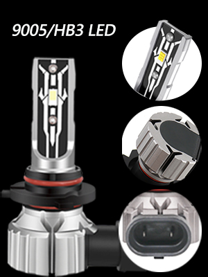 Amazon | XELORD 車用 LED ヘッドライト HB3 LEDハイビーム 高輝度 6000K ホワイト 9005 HB3 LEDバルブ LEDチップ搭載 車検対応 一体型 LED ...