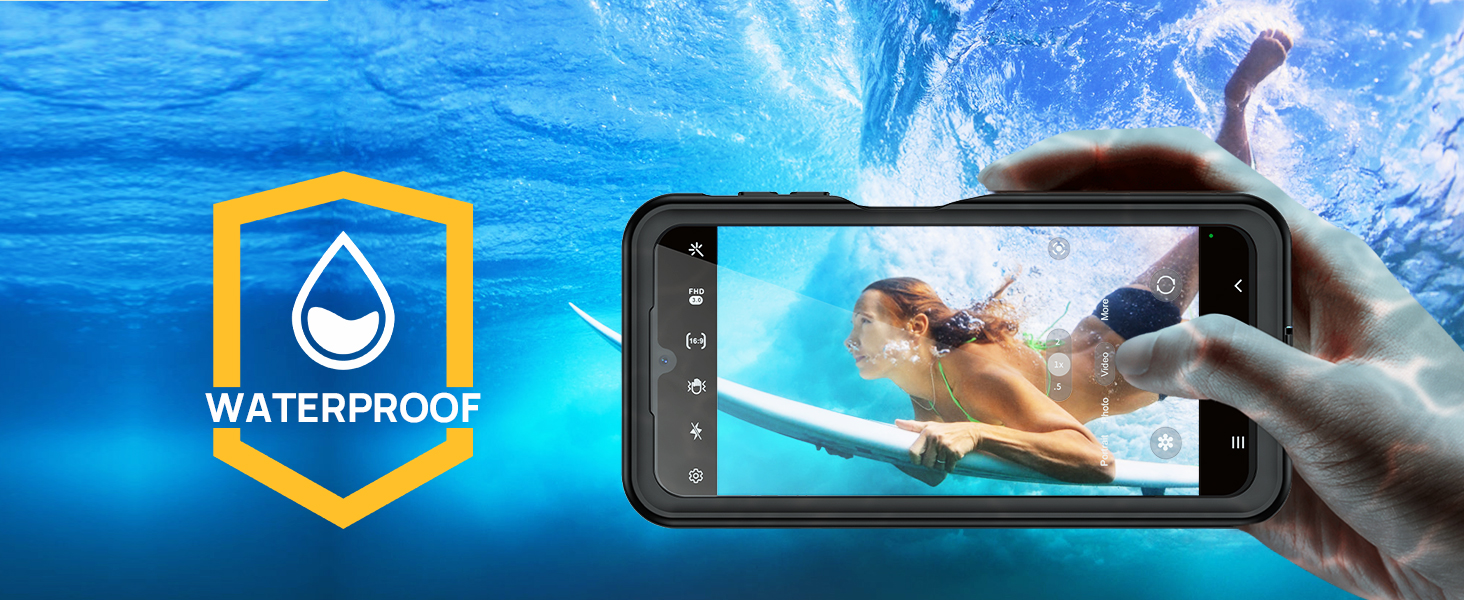 Amazon.com: Lanhiem for Samsung Galaxy A15 5G Phone Case, IP68 Waterproof Dustproof Cover with ...