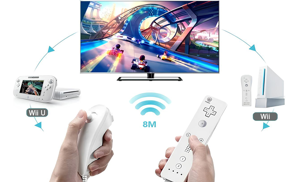 Amazon.com: LSTTIM Wii Remote with Nunchuck, Wii Controller with ...