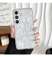 Amazon.com: XIZYO for Samsung Galaxy S24 Plus Case, Floral Rose Cute Phone Case for Women Girls ...