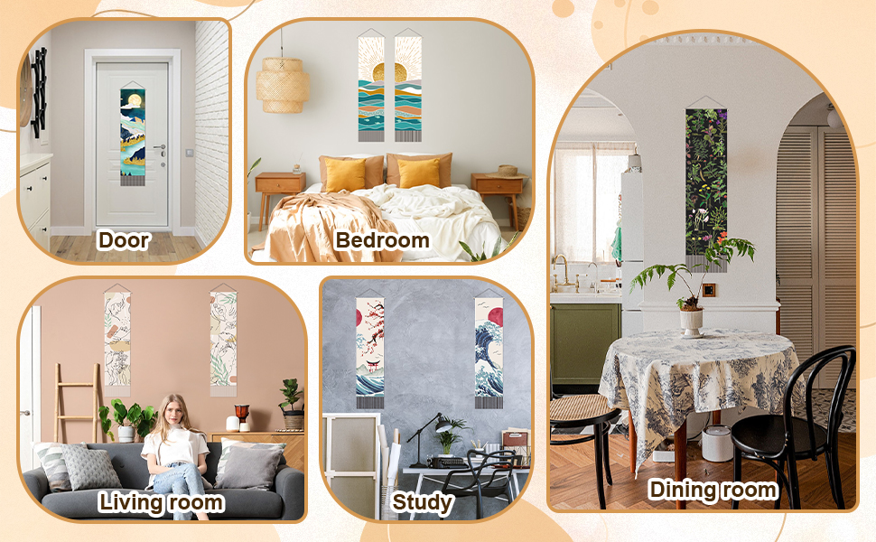 Amazon.com: AHANDMAKER 2Pcs Sun and Moon Tapestry, Psychedelic Mystic ...