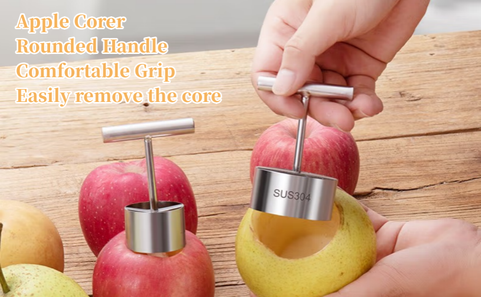 Amazon.com: Apple Corer Remover Stainless Steel Fruit Seed Core ...