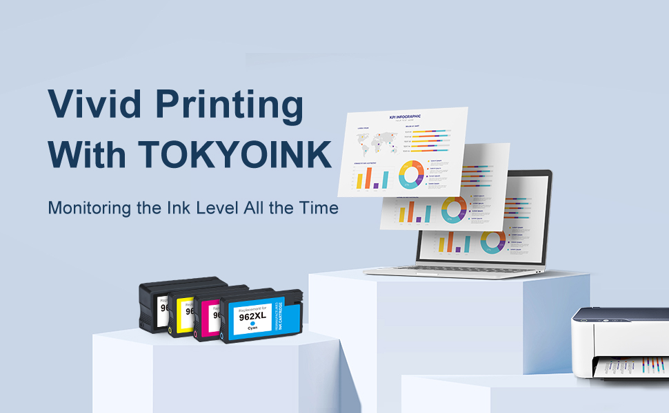 TOKYOINK - Cartucho de tinta de repuesto para HP 962 962XL HP962 HP962XL 962 XL Paquete ...