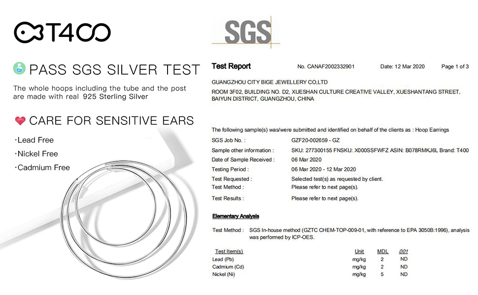 T400 Creolen Silber 925 Ohrringe Damen Groß Kreolen für Frauen Freundin Mädchen 7 cm : Amazon.de ...