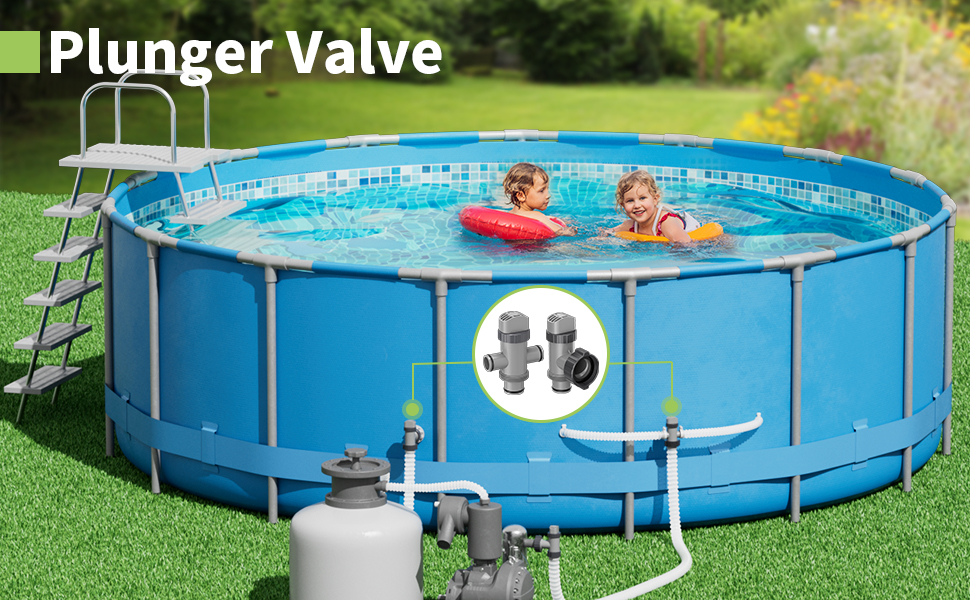 Amazon.com: SHAPON Plunger Valve & Dual Split Hose Plunger Valve Compatible with Intex Pool ...