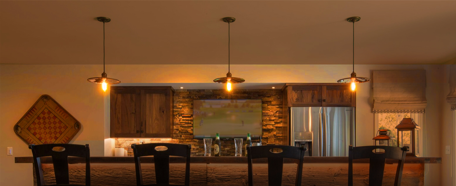 UNILAMP Dimmable LED Edison Bulb, ST64 E26 Base Lighting Vintage LED Bulbs, 6W Vintage LED Light ...