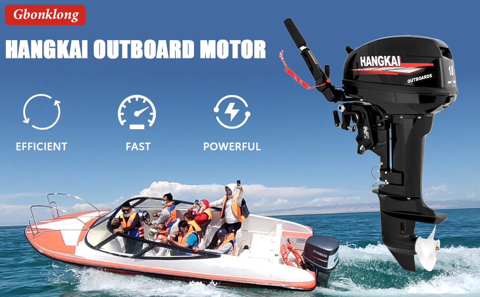 Amazon.com: Gbonklong HANGKAI 2 Stroke Outboard Motor,18HP 246CC Boat Motor-Short Shaft, Heavy ...