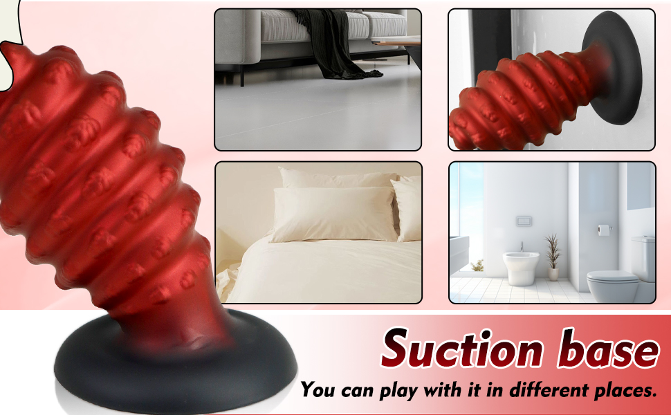 Amazon.com: TaRiss's Silicone Anal Plug with Suction Cup Base for Hands-Free Play Screw Dildo ...