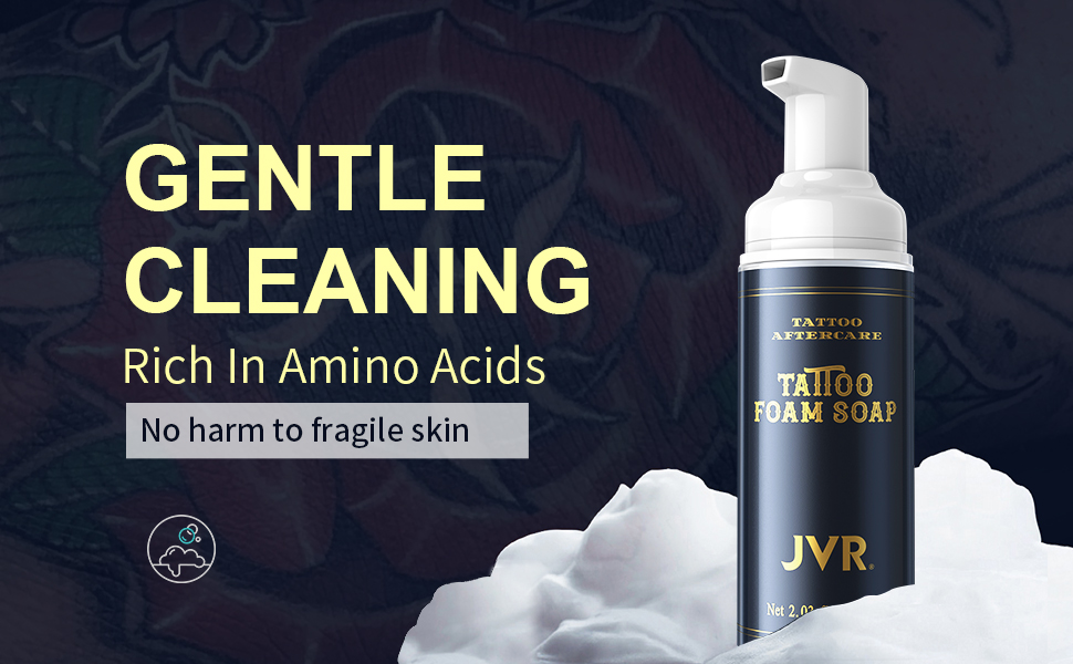 Tattoo Aftercare Kit, JVR Tattoo Soap & Tattoo Balm, Tattoo Foam Soap Cleanser To Clean Tattoos ...