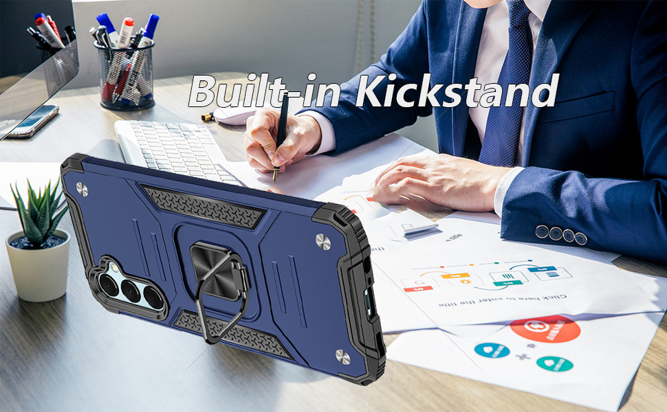 Amazon.com: Dionsibei Galaxy A25 5G Case Military Grade Built-in Kickstand Case with Stand ...