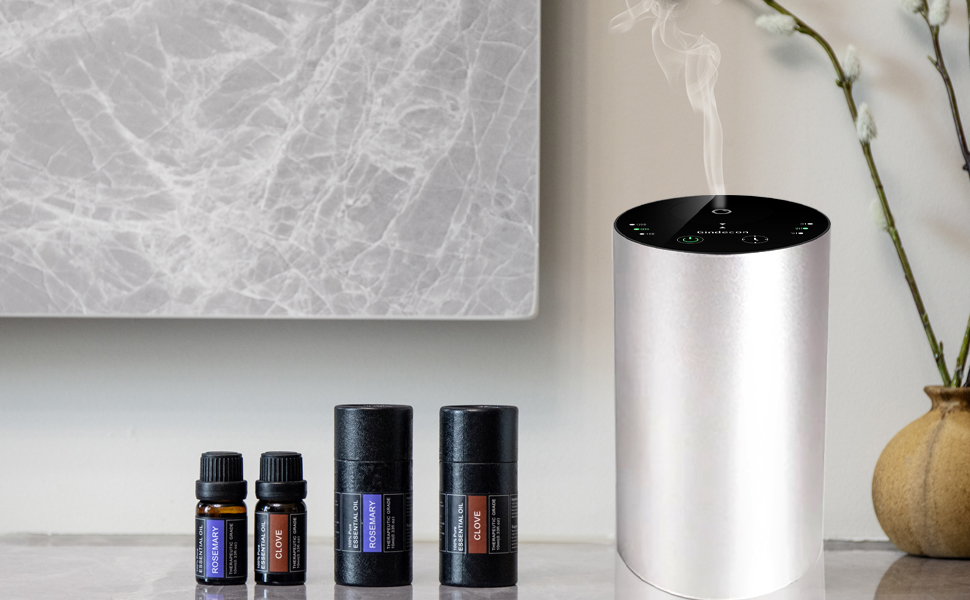 GINDECON Waterless Essential Oil Diffuser, Portable Waterless ...