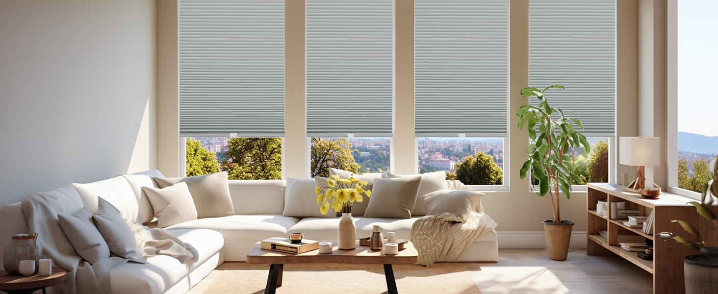 Amazon.com: Changshade Cordless Cellular Shades, Blackout Honeycomb ...